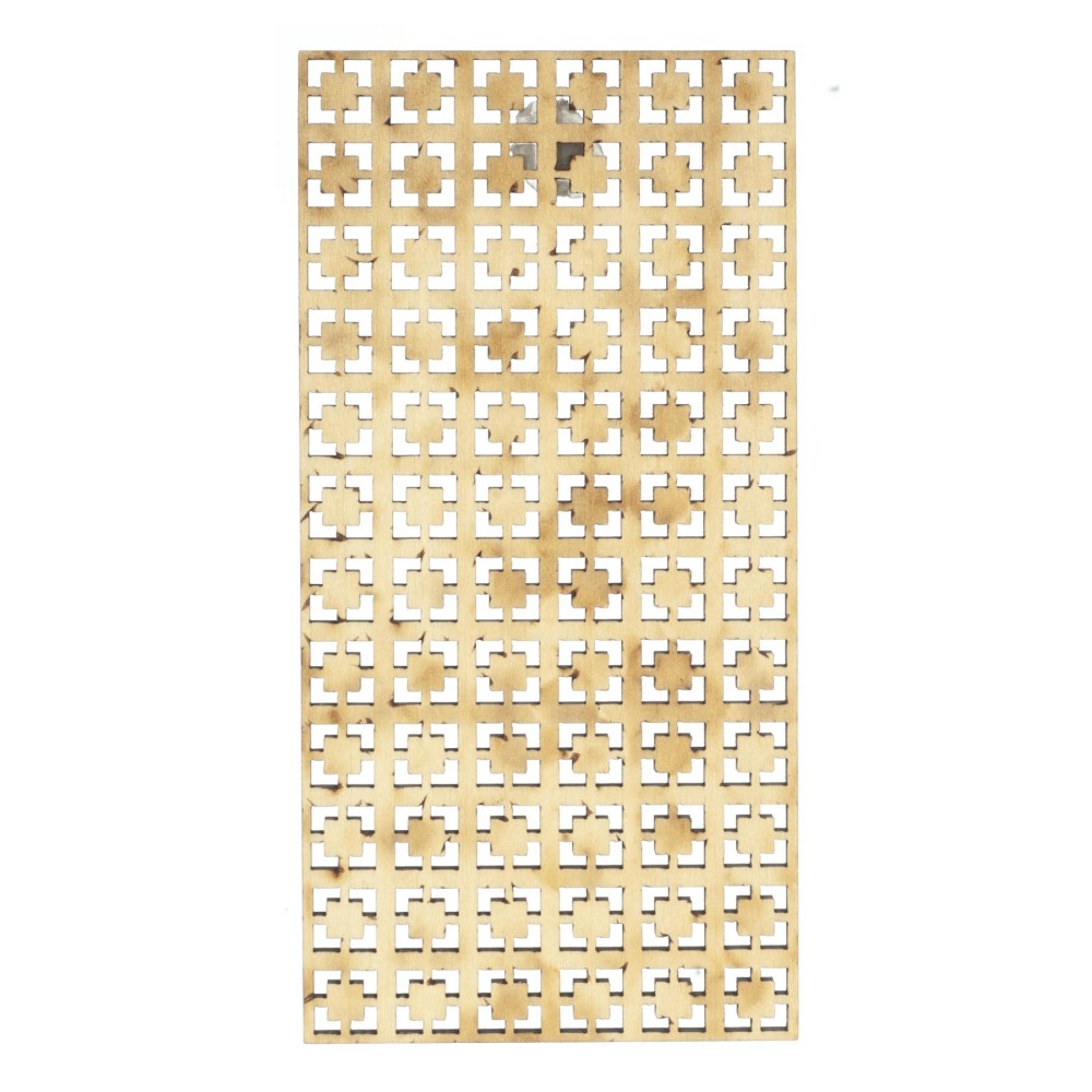Breeze Block Lattice Square Pattern Laser Cut Dolls House Miniature 1: ...